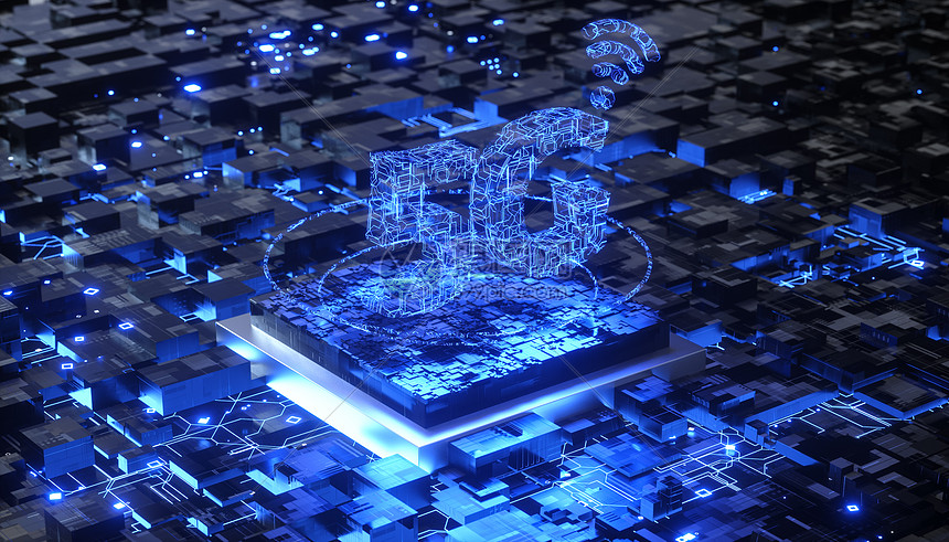 C4D 5G智能芯片科技背景图片素材-正版创意图片402193248-摄图网