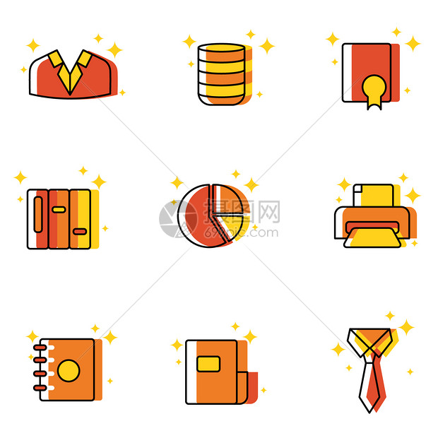 红色icon图标金融商务插画图片下载-正版图片402193259-摄图网