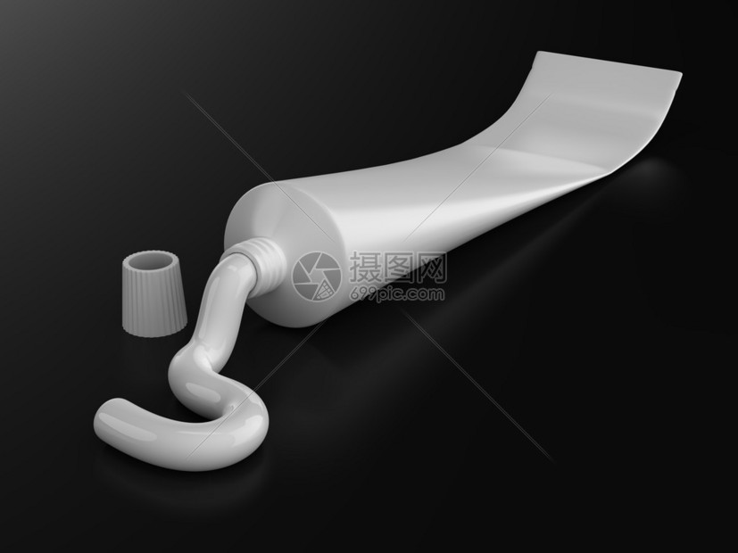 孤立的通用牙膏管的渲染插画图片下载-正版图片402200504-摄图网