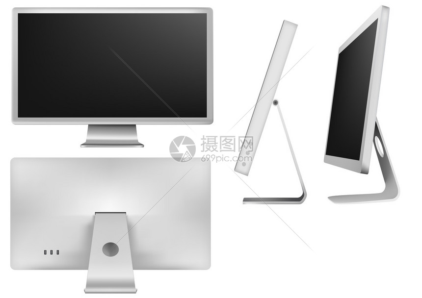 优雅的白色显示器插图集插画图片下载-正版图片402212148-摄图网