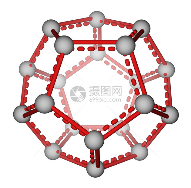 白色背景的更全面C20分子结构的最佳插画图片下载-正版图片402216033-摄图网