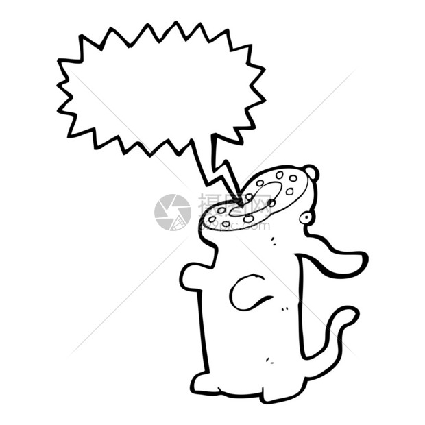 矢量白色背景上的卡通吠狗插画图片下载-正版图片402225085-摄图网