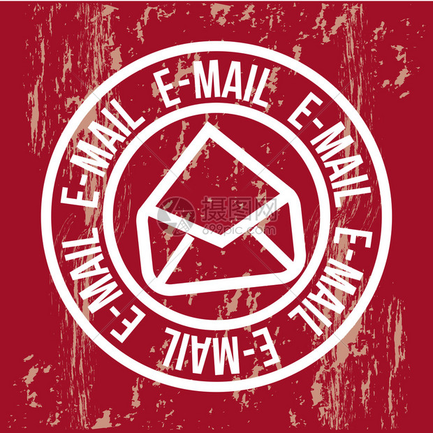 红色背景上的email图插画图片下载-正版图片402229337-摄图网