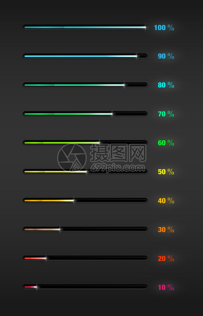 矢量百分比进度条插画图片下载-正版图片402238761-摄图网
