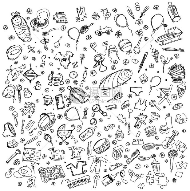 矢量婴儿出生概念带有婴儿用插画图片下载-正版图片402239678-摄图网