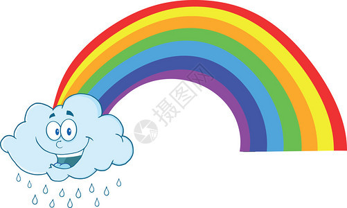 闪亮的云彩雨卡通插画图片下载-正版图片402241945-摄图网