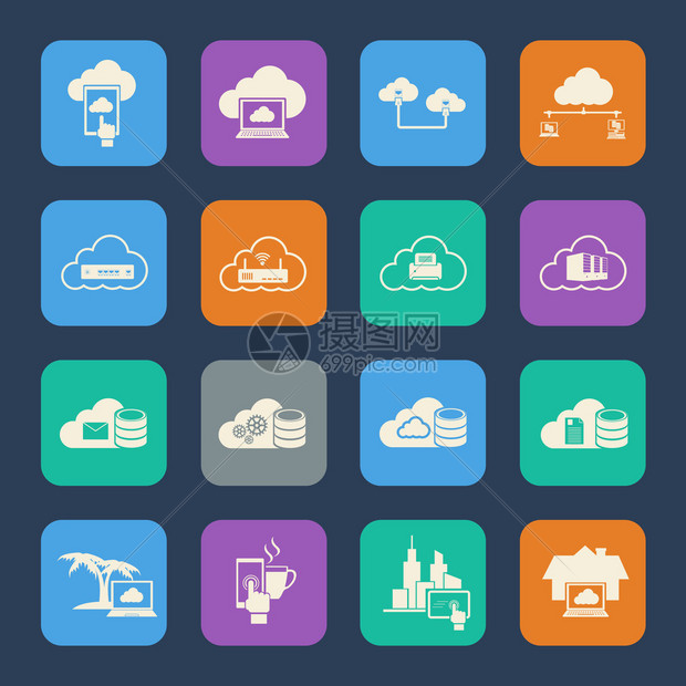 云计算图标插画图片下载-正版图片402245985-摄图网