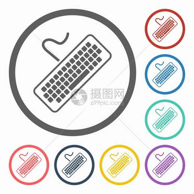 键盘图标插画图片下载-正版图片402255228-摄图网