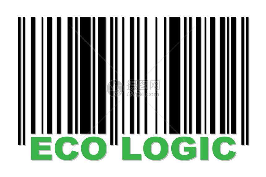 带有绿色标签ECOLOGIC的条码插画图片下载-正版图片402256806-摄图网