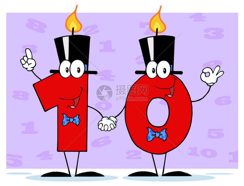 十号蜡烛卡通人物插画图片下载-正版图片402261329-摄图网
