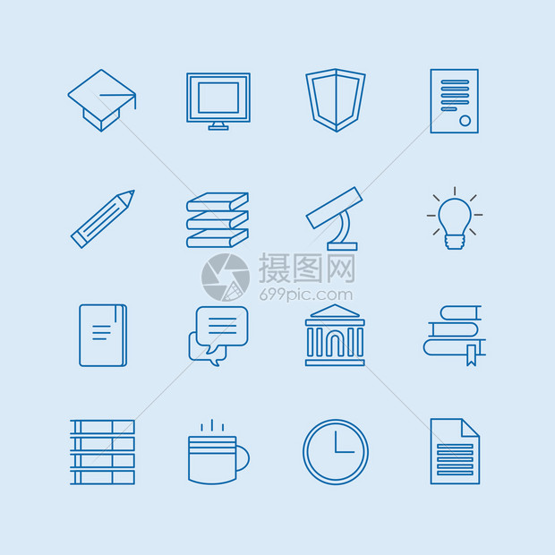 教育矢量图示集教育学生或学校符号插画图片下载-正版图片402277076-摄图网