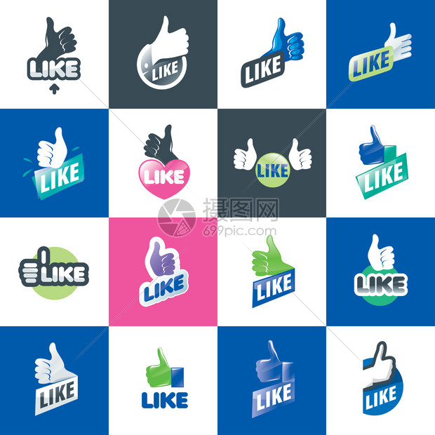 矢量标志大拇指贴花矢量图插画图片下载-正版图片402293389-摄图网