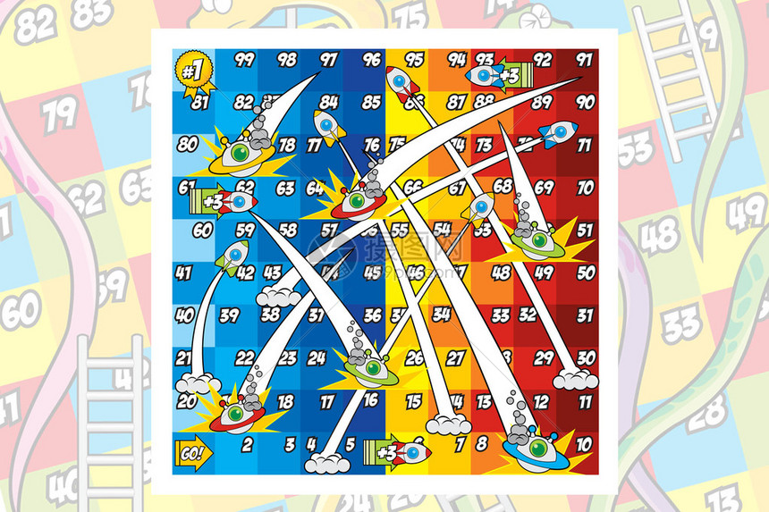 蛇梯棋盘游戏套装插画图片下载-正版图片402295351-摄图网
