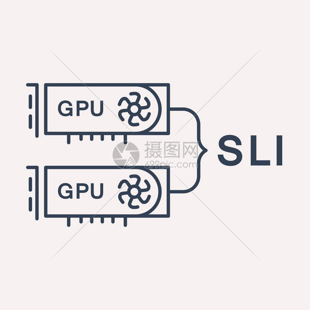 标志或标签PC升级带有SLI的线条样式标识模板易于使用的业务模板插画图片下载-正版图片402301449-摄图网