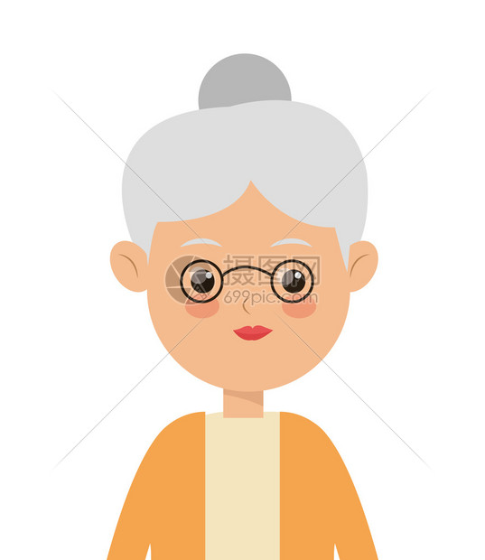 平面设计老年妇女图标矢量图插画图片下载-正版图片402302324-摄图网