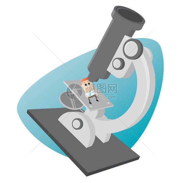 大显微镜矢量图上的商人插画图片下载-正版图片402321477-摄图网