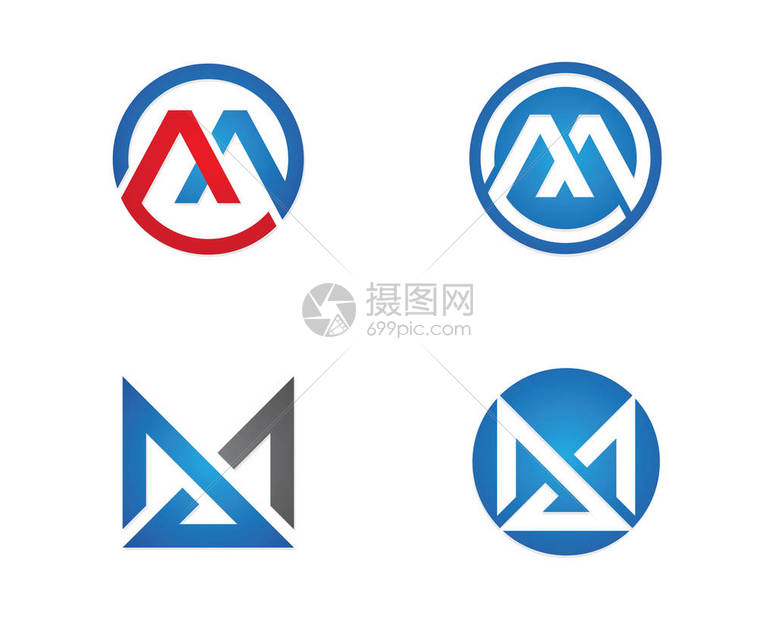 M字母Logo业务模版插画图片下载-正版图片402325361-摄图网