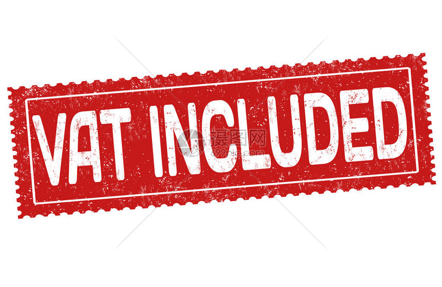 VAT包括白色背景的标志或印插画图片下载-正版图片402328377-摄图网