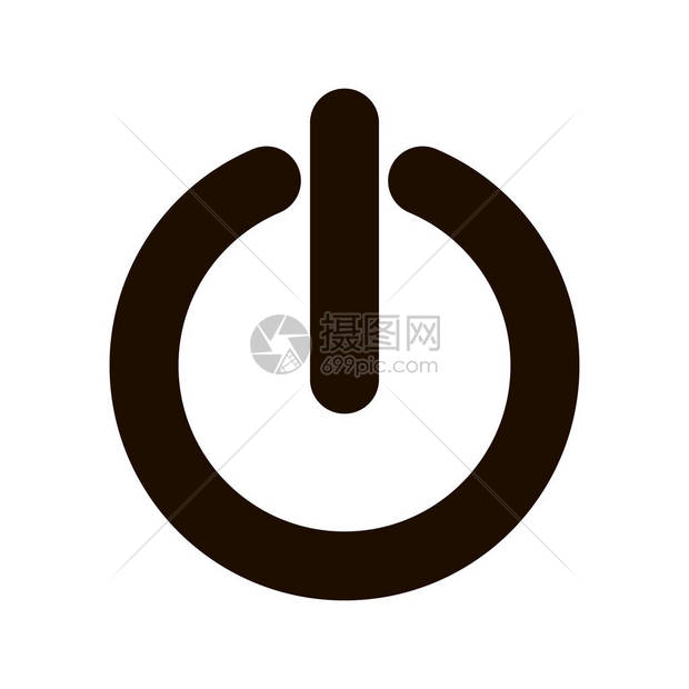 电源图标动力符号平面矢量说插画图片下载-正版图片402340327-摄图网