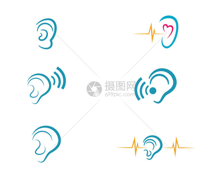 听力标志模板矢量图标设计插画图片下载-正版图片402356445-摄图网