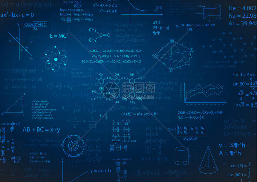 数学公式和计算背景矢量图插画图片下载-正版图片402370765-摄图网