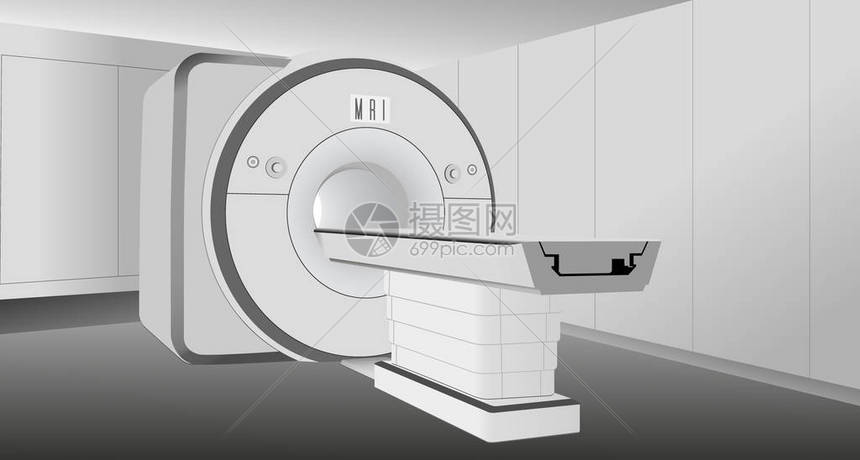 在诊所进行CT扫描MRI扫描机或磁共振插画图片下载-正版图片402381714-摄图网