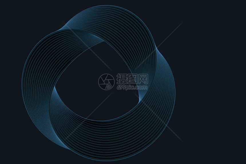 莫比乌斯环形几何图的虚拟图像插画图片下载-正版图片402383203-摄图网