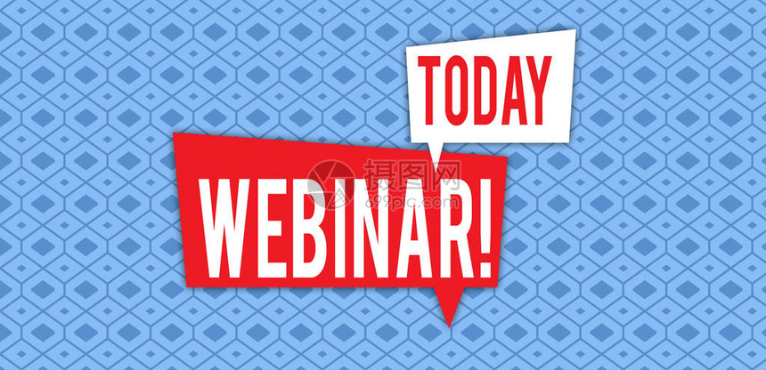 显示Webinar的书写说明在互联网上举行的研讨会或其他演示类型的商业概念或无限制几何蓝色龙头模式统一配对背插画图片下载-正版图片 ...