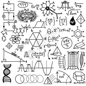 带有几何图公式和计算的数学科模式插画图片下载-正版图片402394625-摄图网
