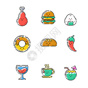 美食类图标1插画图片下载-正版图片402400406-摄图网