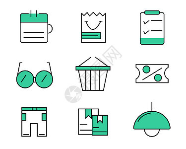 绿色ICON图标饰品类元素套图svg图标插画图片下载-正版图片402395984-摄图网