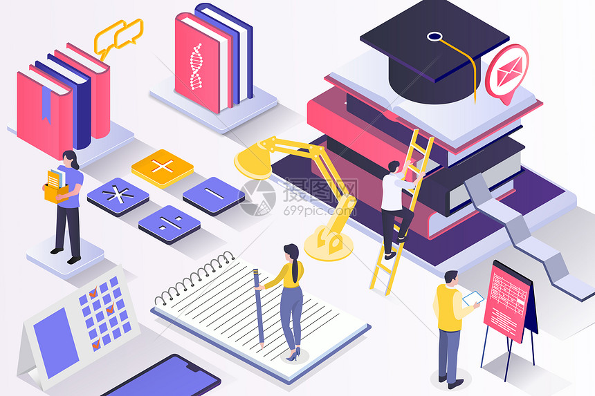 2.5D教育矢量插画插画图片下载-正版图片402397273-摄图网