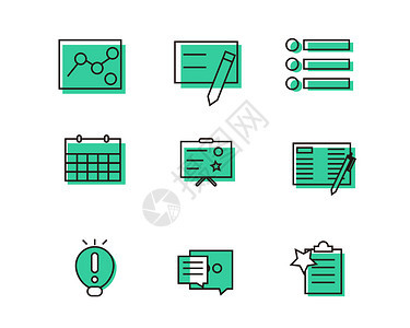 绿色ICON图标教育SVG图标元素套图1插画图片下载-正版图片402399400-摄图网