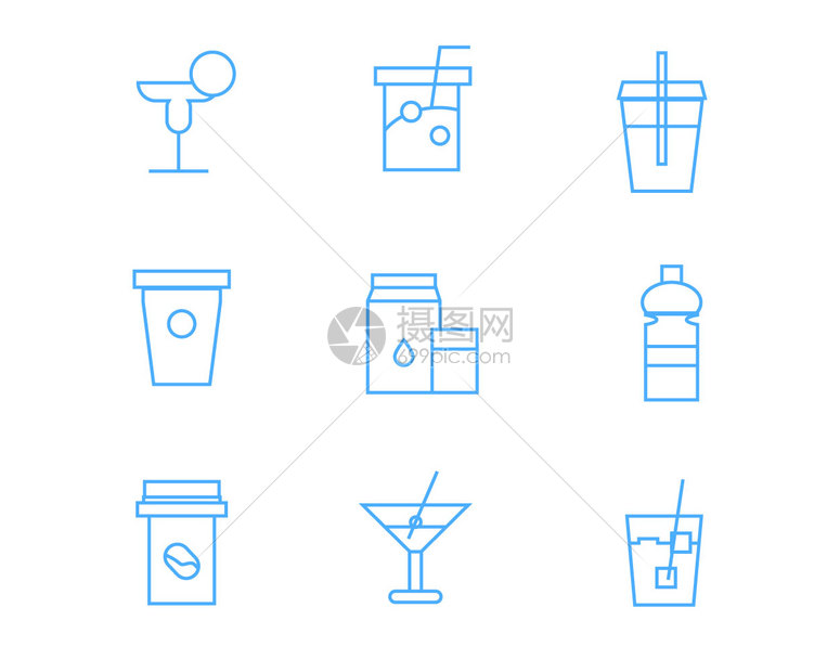 彩色酒水饮料图标矢量SVG图标元素套图22插画图片下载-正版图片402400615-摄图网