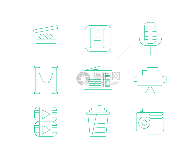 绿色ICON图标SVG图标元素套图1插画图片下载-正版图片402400786-摄图网