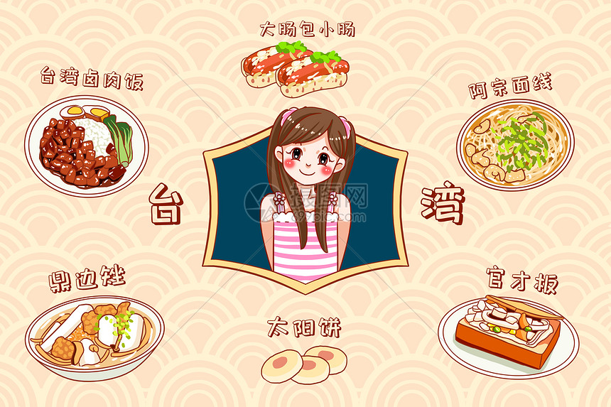 卡通台湾插画插画图片下载-正版图片402429433-摄图网