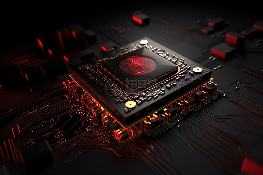 3D立体电子芯片插画图片下载-正版图片402438796-摄图网