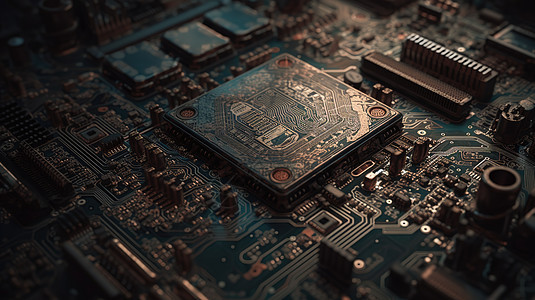 崭新立体CPU的特写视图数字艺术图片素材-正版创意图片402454962-摄图网