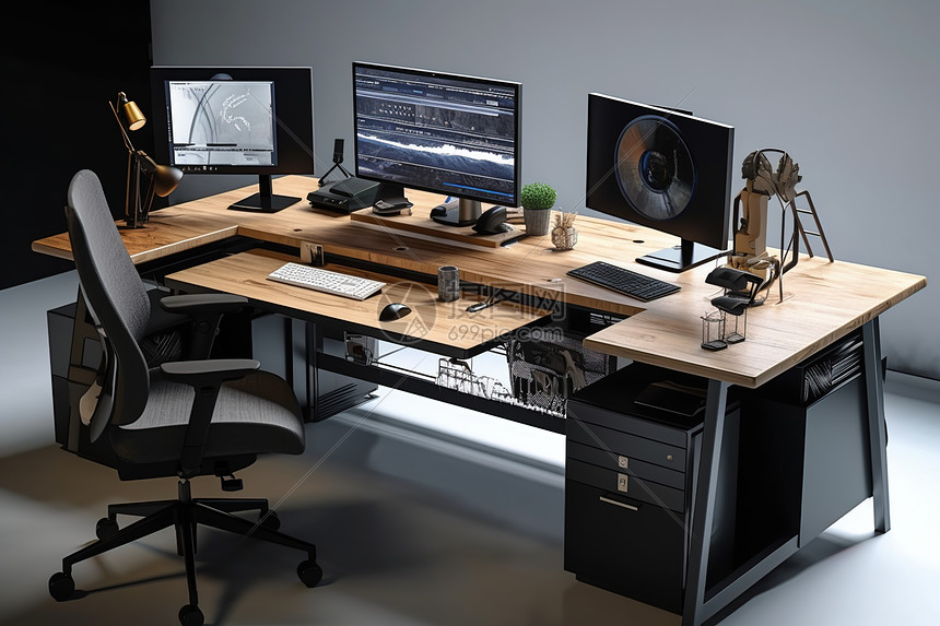 设计师的办公桌高清图片下载-正版图片402457090-摄图网