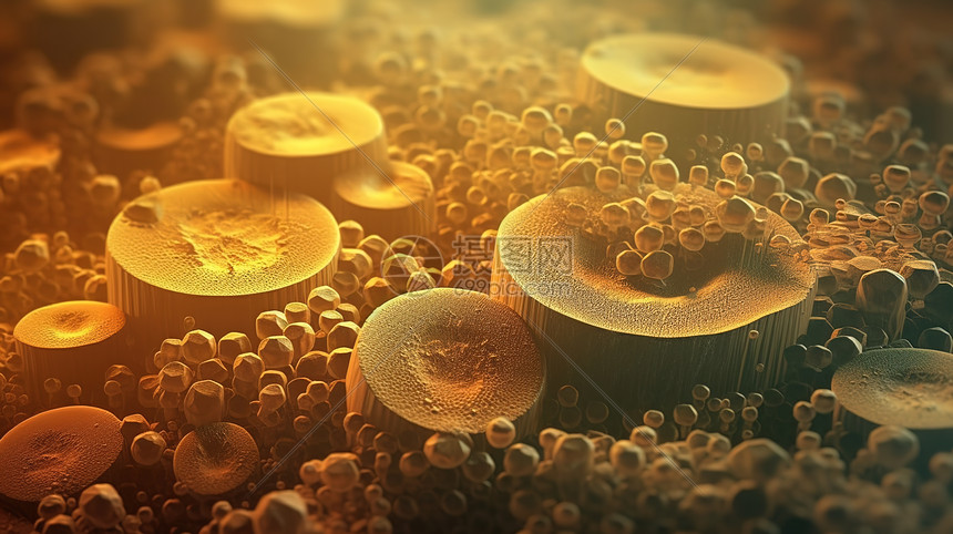 显微镜下的细菌菌落数字艺术图片素材-正版创意图片402460746-摄图网