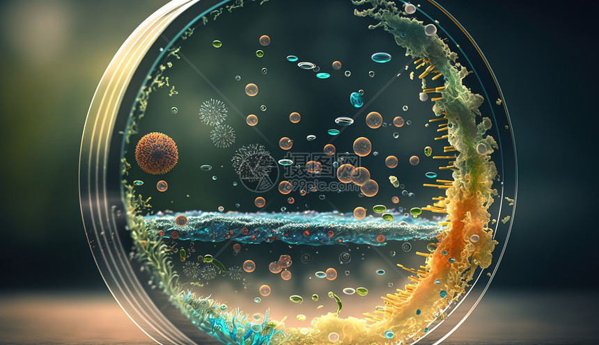 创意微观微生物场景图片素材-正版创意图片402462538-摄图网
