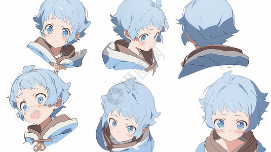 男卡通多角度插画_男卡通多角度卡通_男卡通多角度插图_手绘_板绘_摄图网