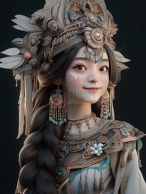 少数民族女祭司插画图片下载 正版图片402484282 摄图网