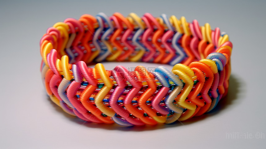 手工饰品五彩绳手链插画图片下载-正版图片402484596-摄图网
