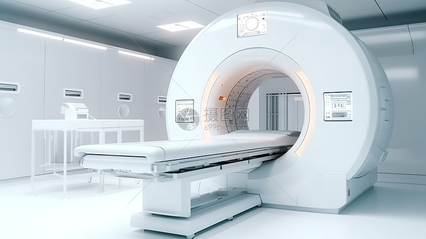 医院放射科的MRI机器干净医疗设备插画图片下载-正版图片402493488-摄图网