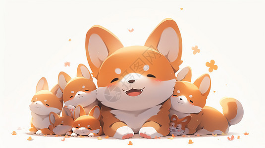 可爱的卡通宠物狗插画图片下载-正版图片600569472-摄图网