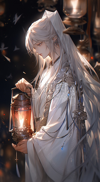 古风二次元帅哥游戏人物插画图片下载-正版图片402506354-摄图网