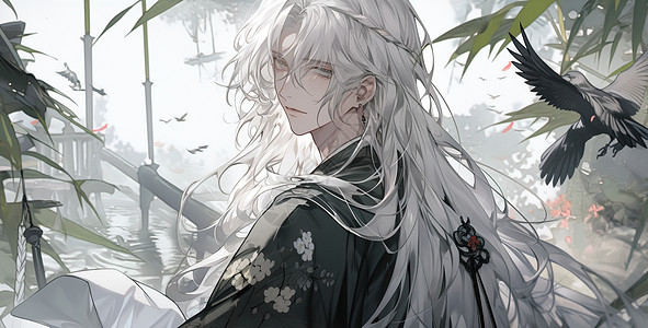 里的帅哥二次元古风人物插画图片下载-正版图片402506358-摄图网