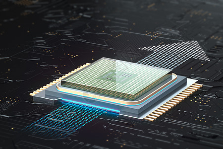 3D科技芯片场景图片素材-正版创意图片402523841-摄图网