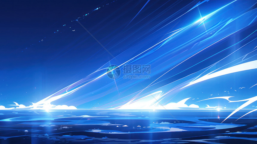 抽象的卡通炫光蓝色主题背景插画图片下载-正版图片402520466-摄图网